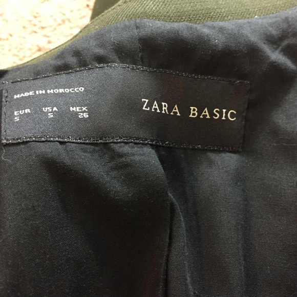 Zara | Jackets & Coats | Zara Basic S Army Green Wool Blend Moto Zip | Poshmark